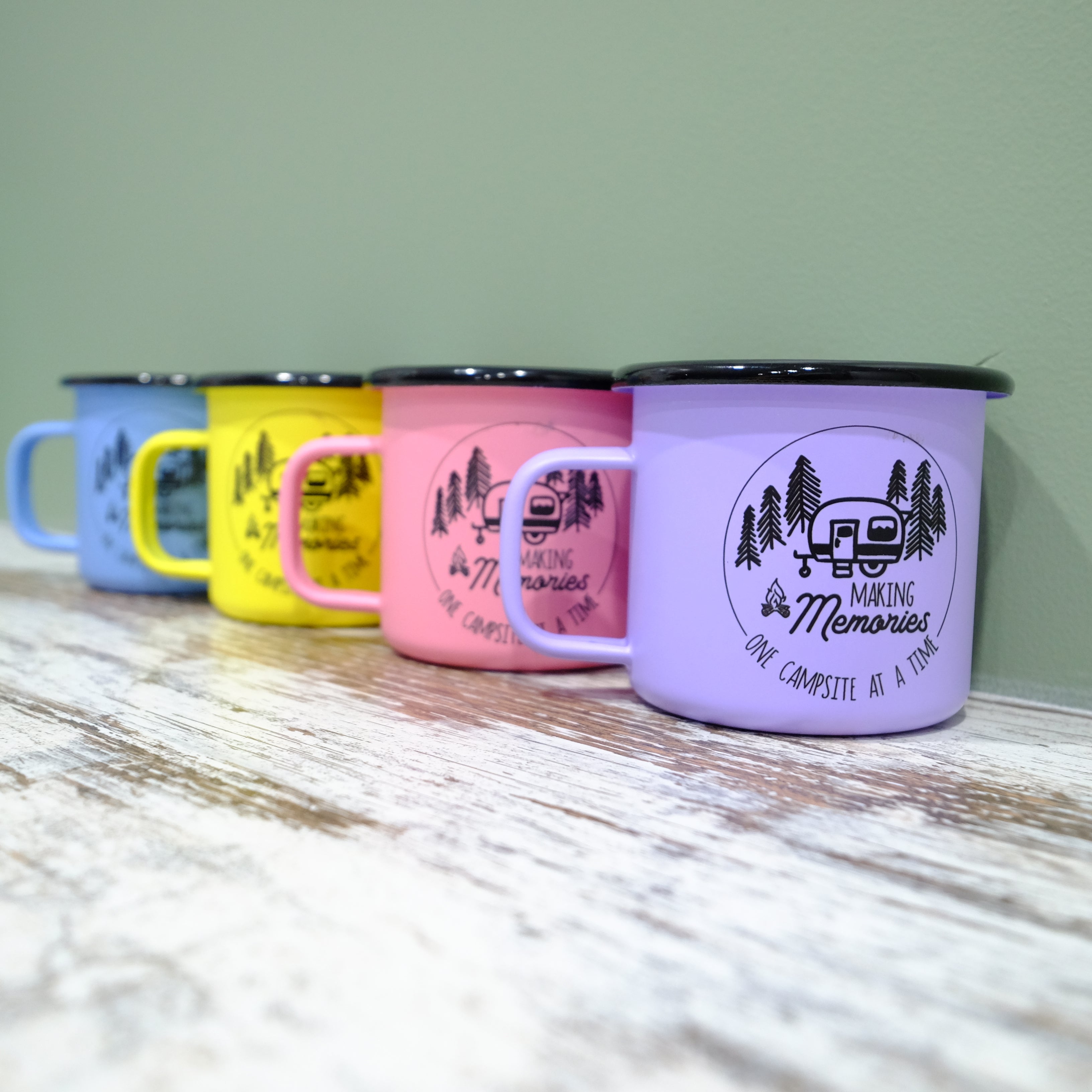 Personalised custom enamel camping mug – Wild Coral Creations